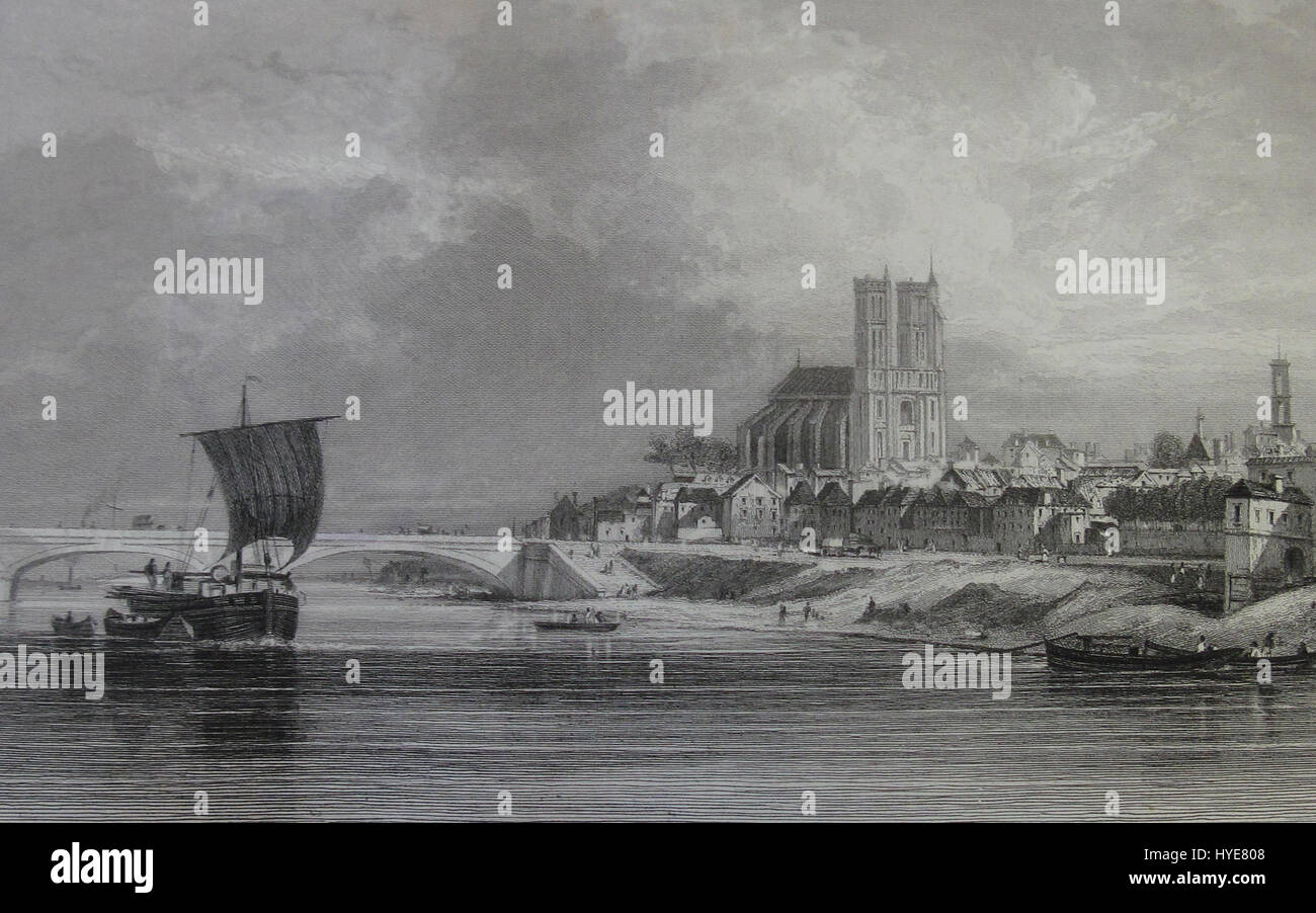 An illustration from 'La Normandie' by Jules Janin, depicting a scene ...