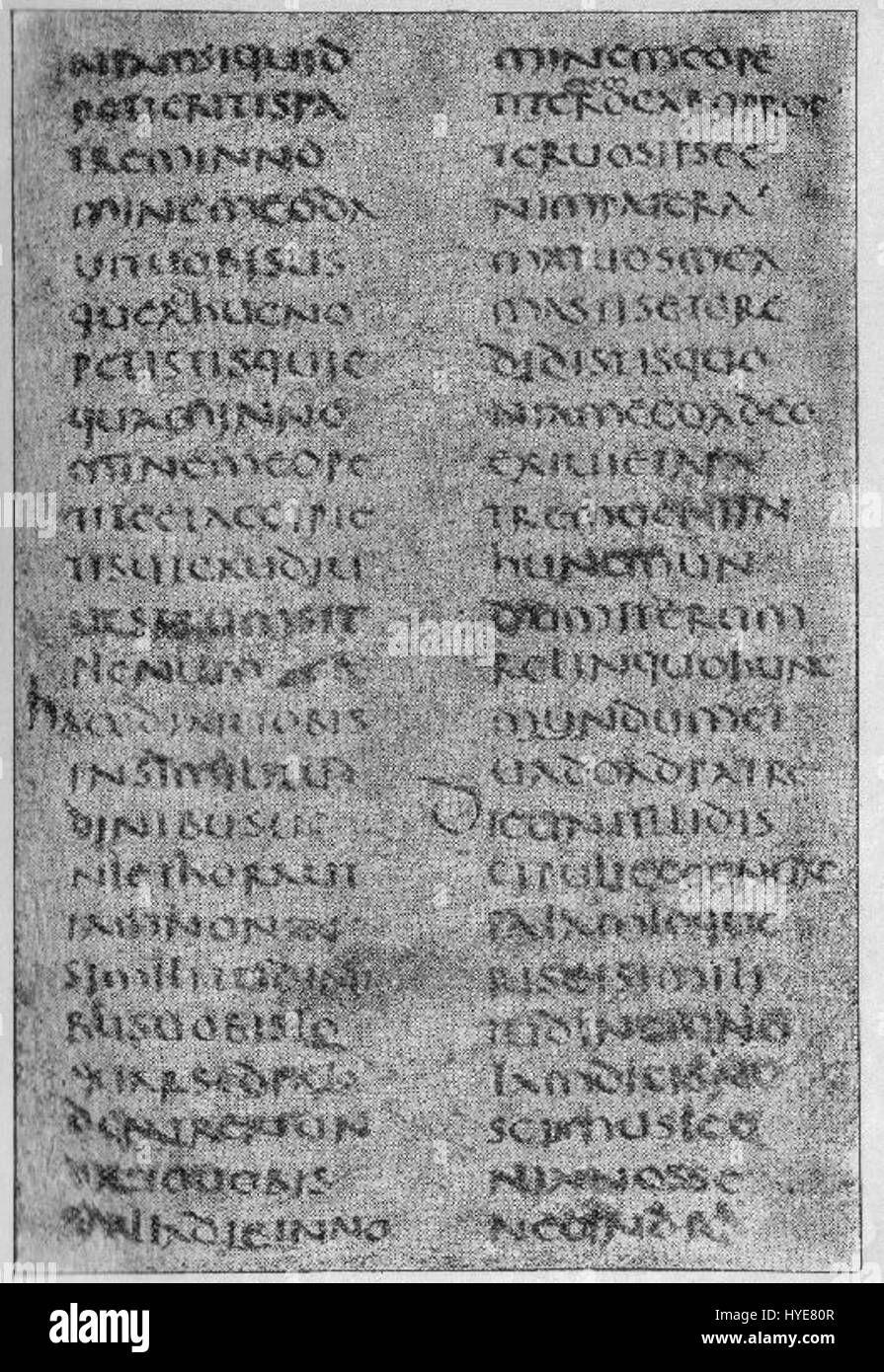 The 'Old Latin Gospel' refers to ancient manuscripts of the Gospels ...