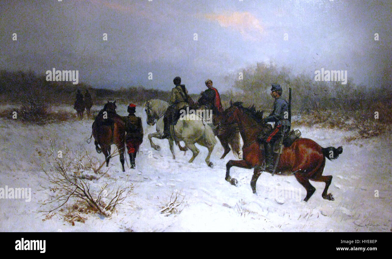 'Patrol of Polish Partisans in 1863' depicts armed Polish insurgents during the January Uprising ...