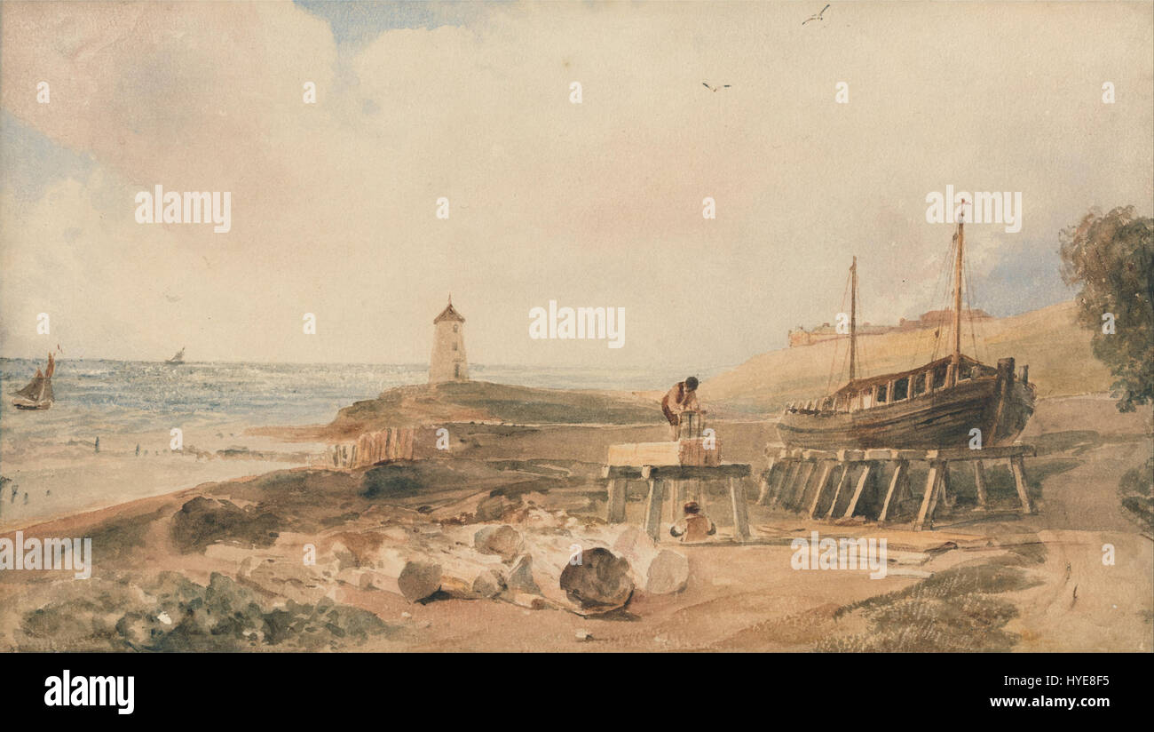 Peter DeWint Shipbuilding on the Yorkshire Coast Google Art Project ...