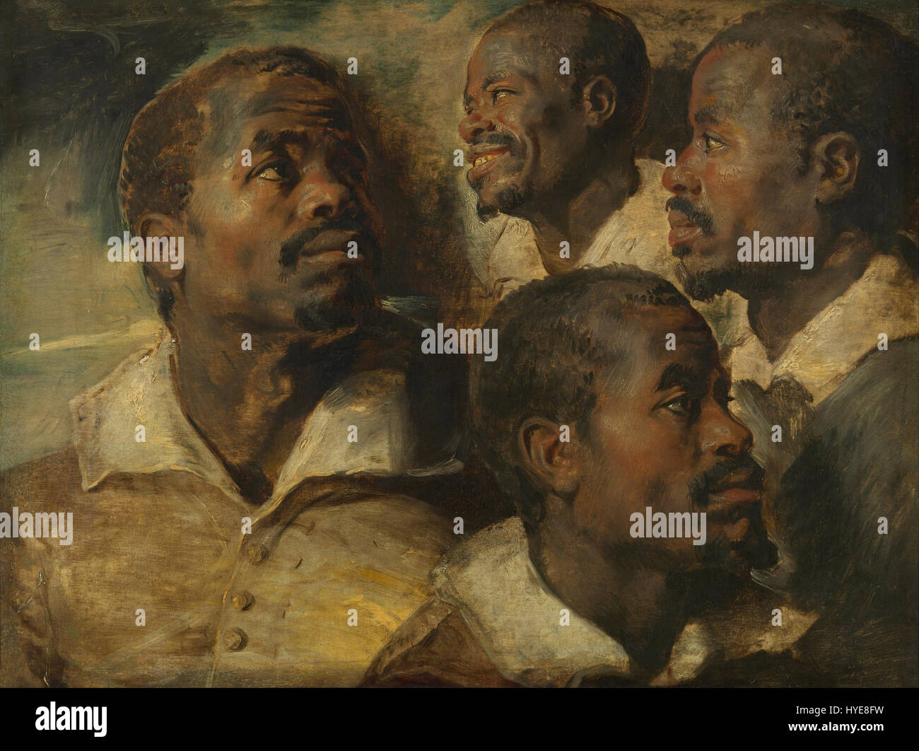 'Four Studies of a Head of a Moor' by Peter Paul Rubens demonstrates ...