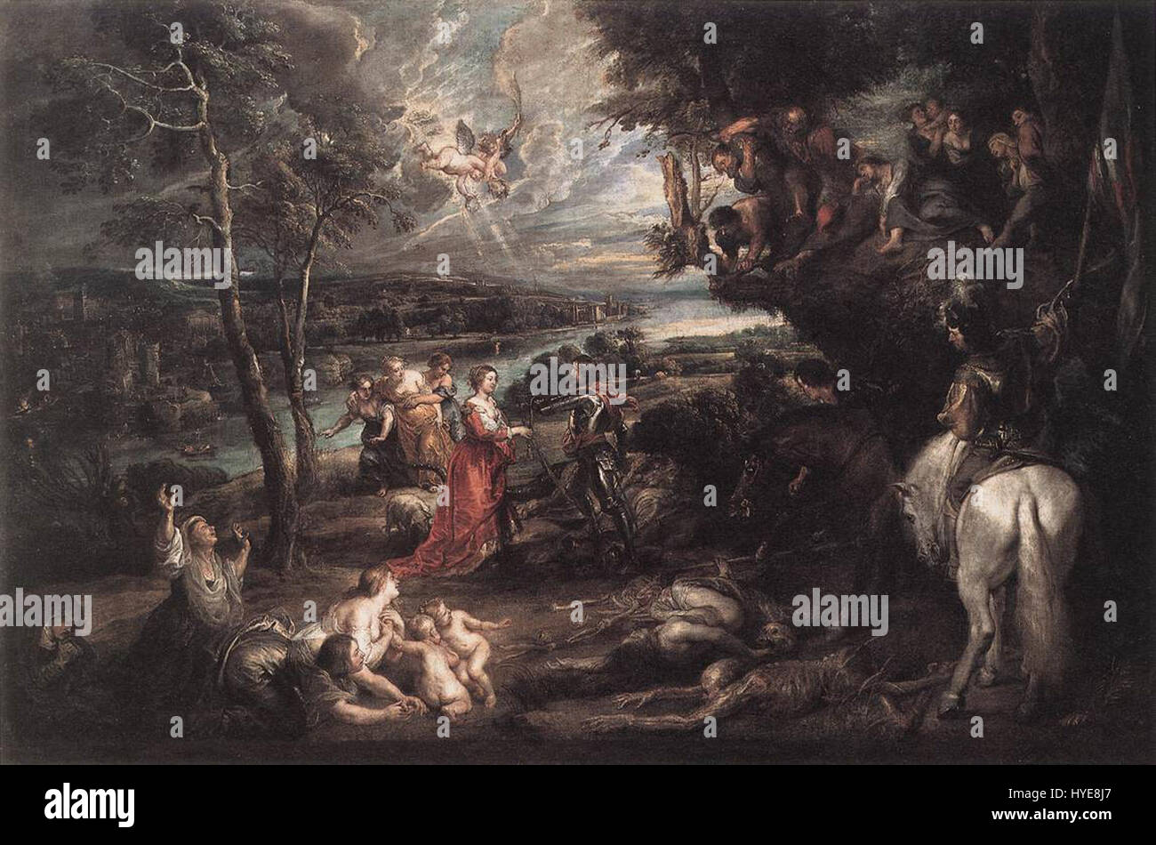 'Landscape with Saint George and the Dragon' by Peter Paul Rubens is a ...