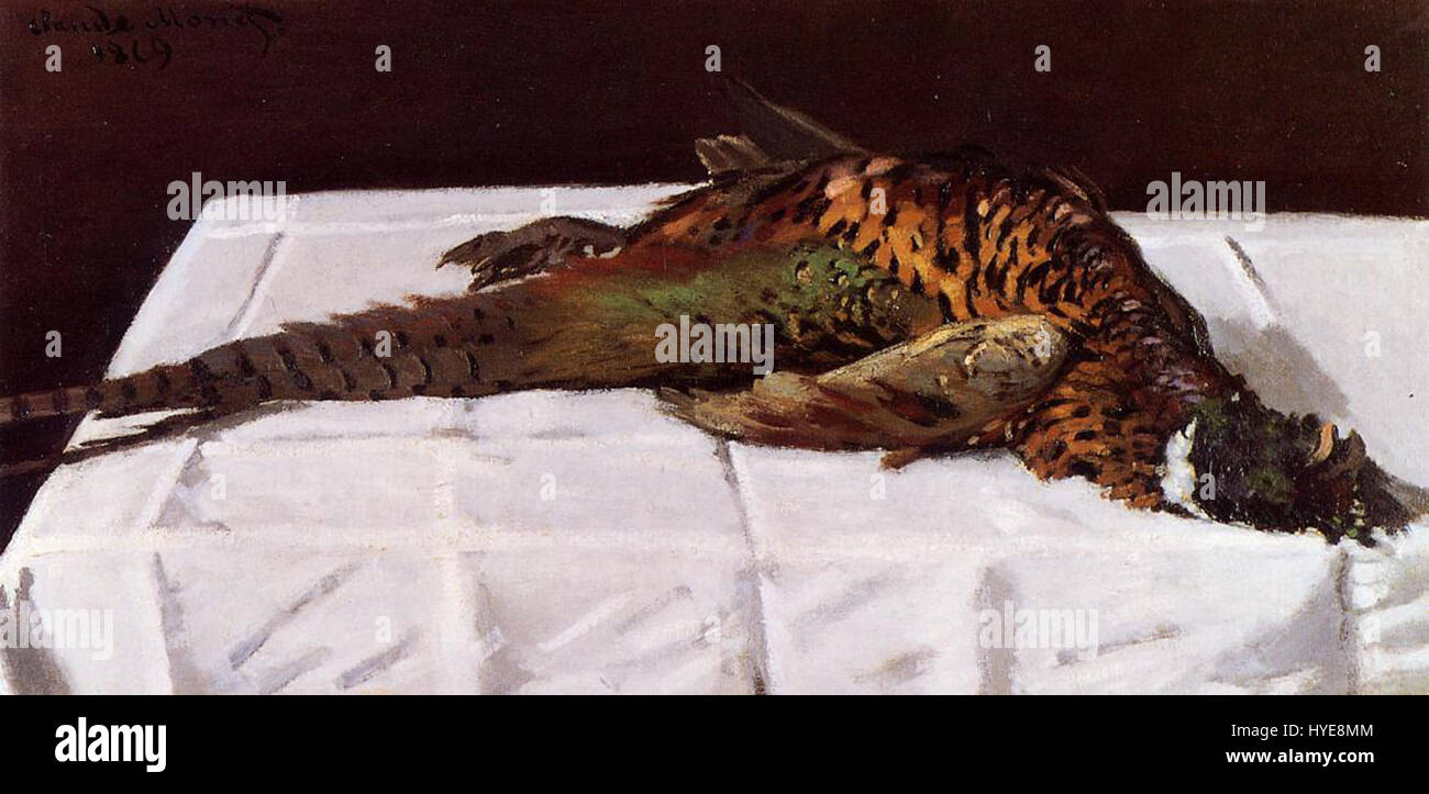 Claude Monet's 1869 painting 'Pheasant' captures the vibrant colors and ...