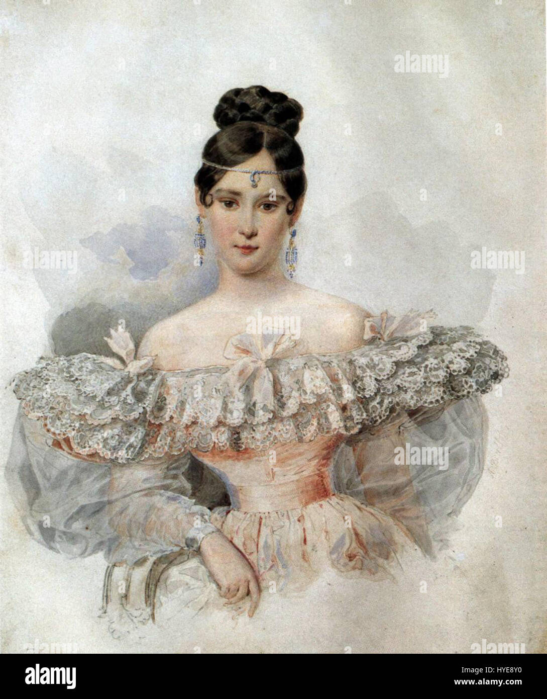 'Pushkina N N 1832' is a portrait of Natalia Pushkina, the wife of ...
