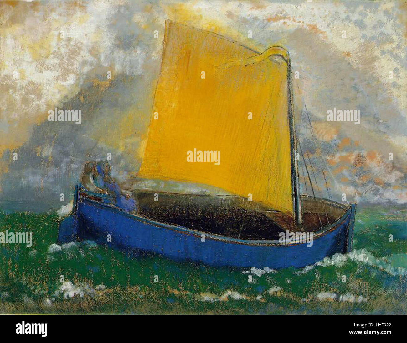'Barque Mystique' by Odilon Redon showcases a symbolic and dreamlike ...
