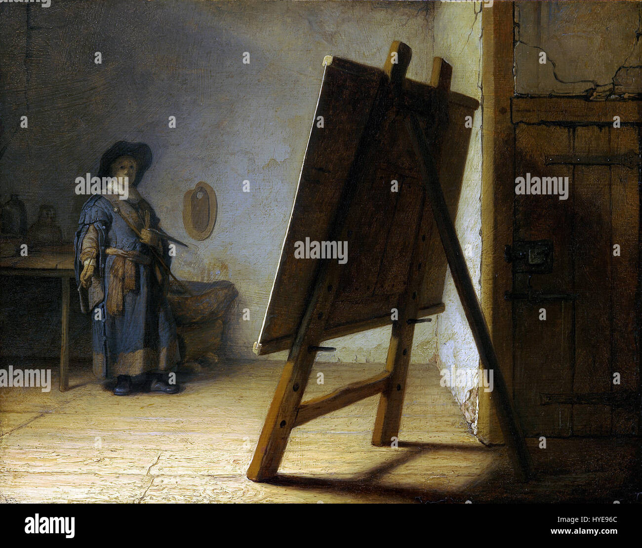 Rembrandt's 'The Artist in His Studio' (c. 1628) is a painting ...