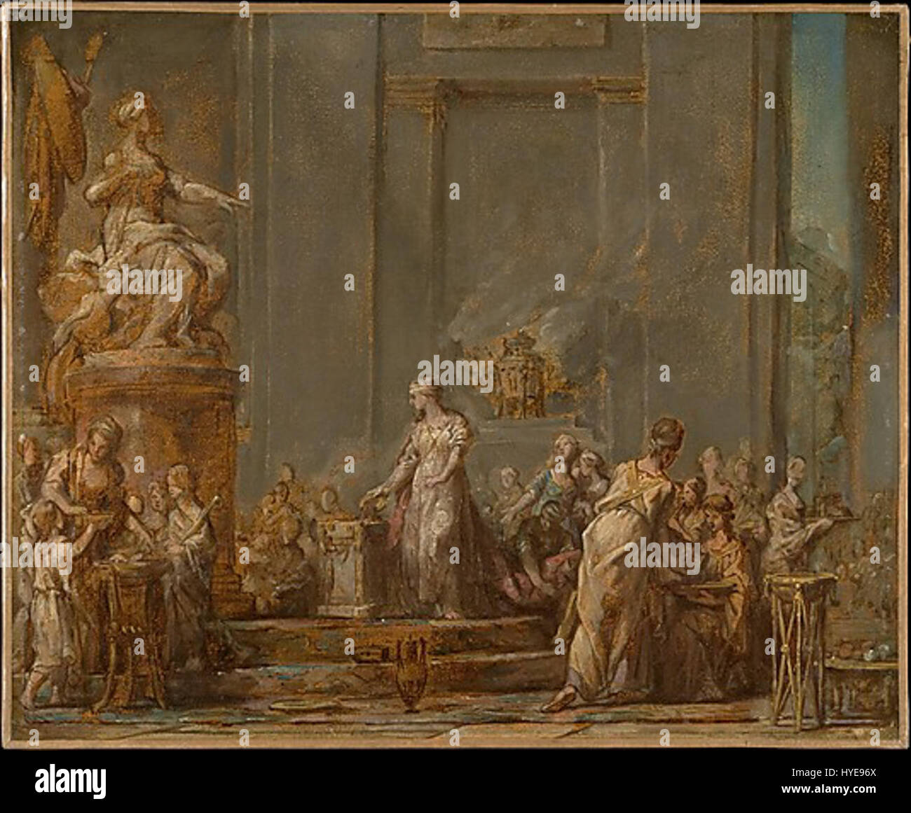 Restout's 'Dido's Sacrifice to Juno' depicts a dramatic moment from ...