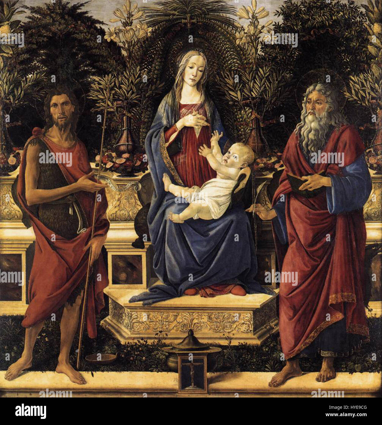 Sandro Botticelli's 'The Virgin and Child Enthroned' (Bardi Altarpiece ...