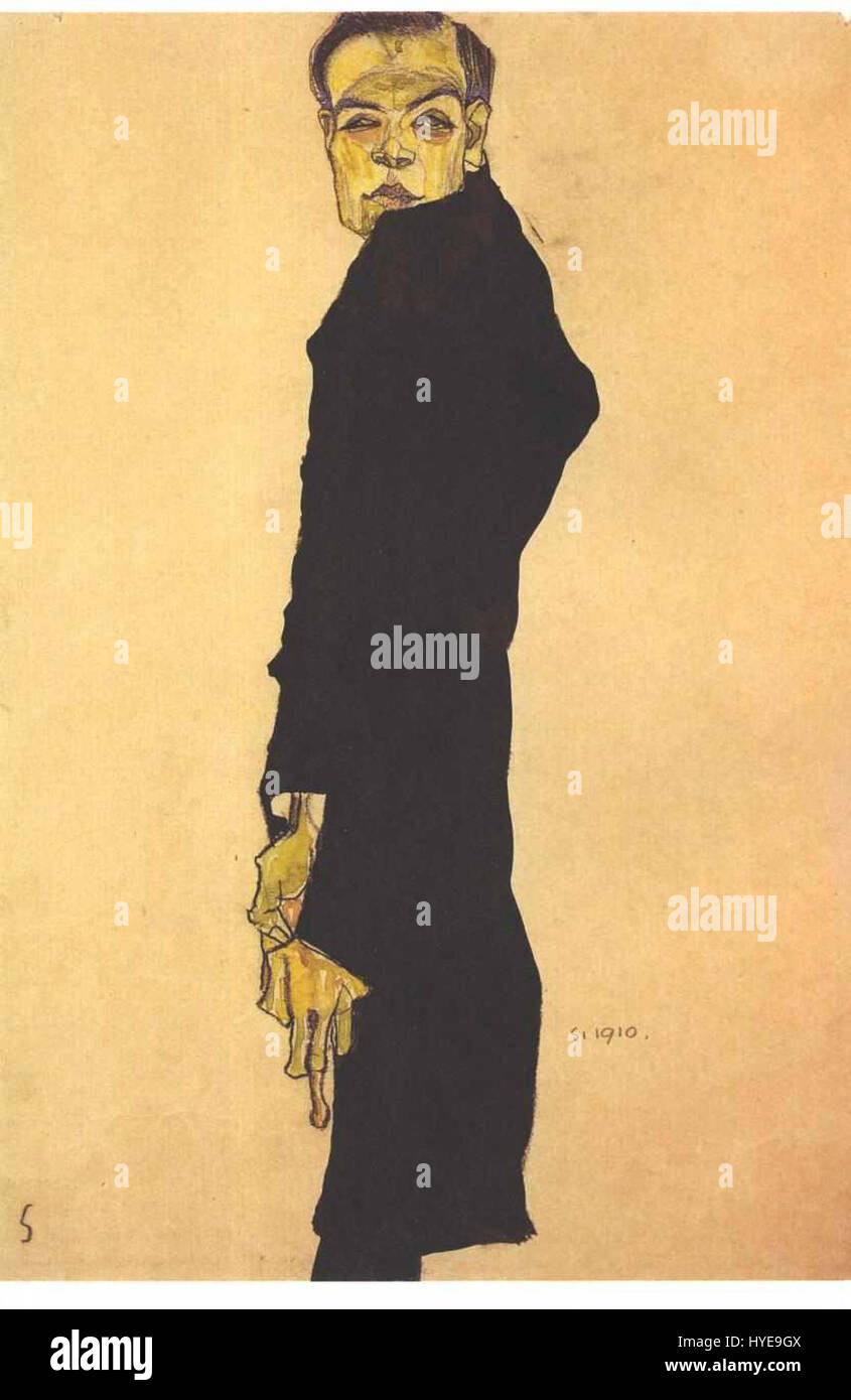 Egon Schiele's 1910 portrait 'Bildnis des Malers Max Oppenheimer ...