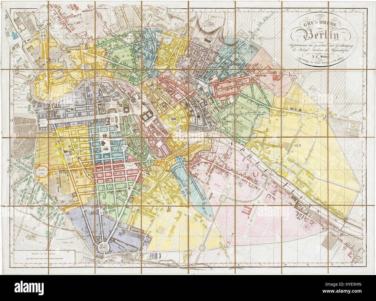 The 1846 map of Berlin by Selter provides an accurate and detailed ...