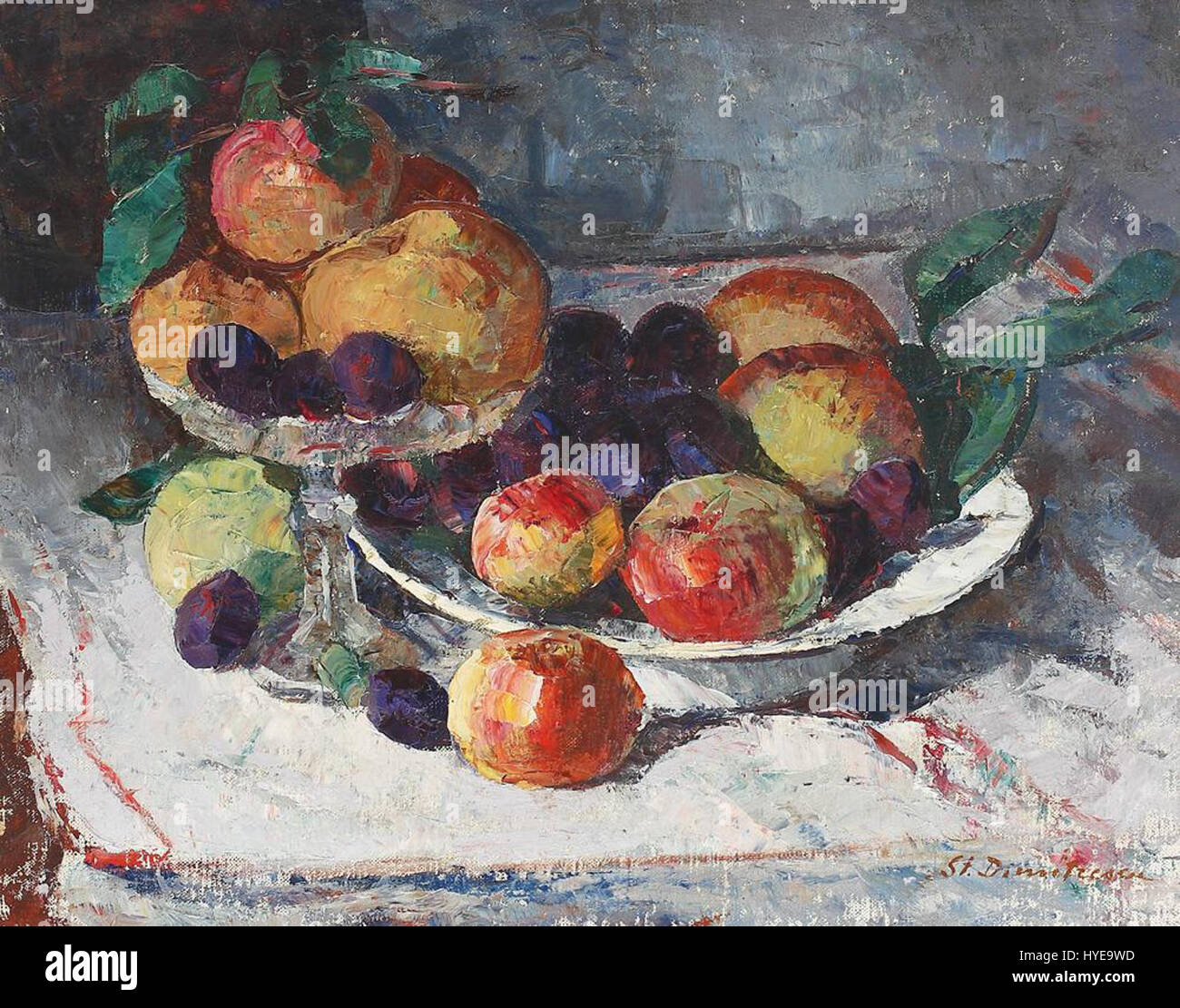 Stefan Dimitrescu Natura statica cu fructe coapte Stock Photo - Alamy