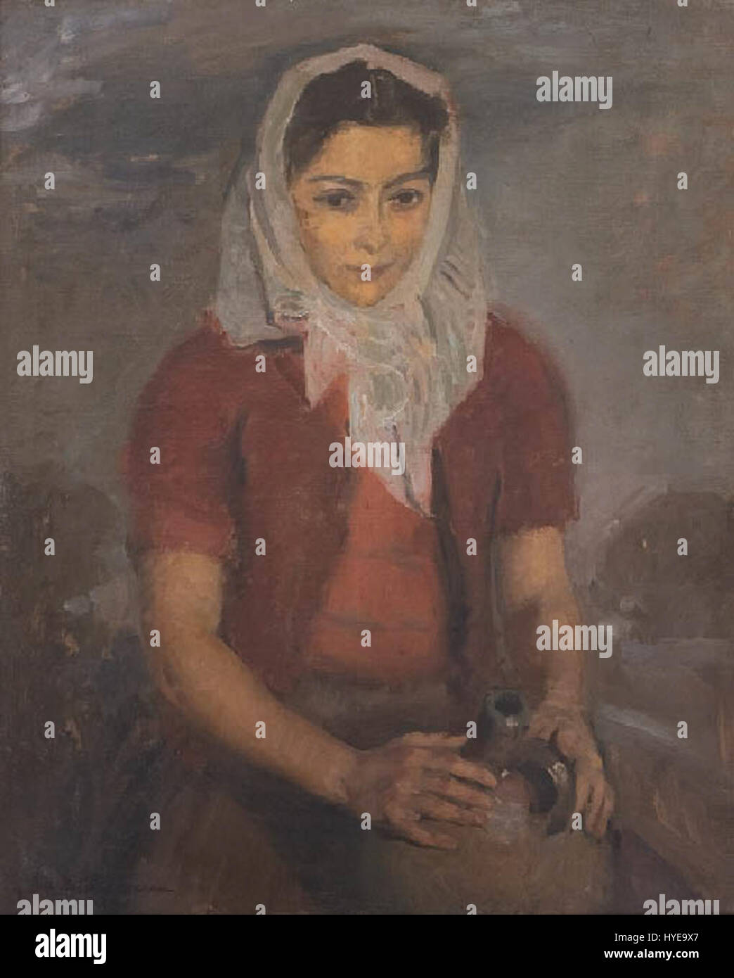 Stefan Dimitrescu’s 'Portret de fata cu broboada alba' presents a ...