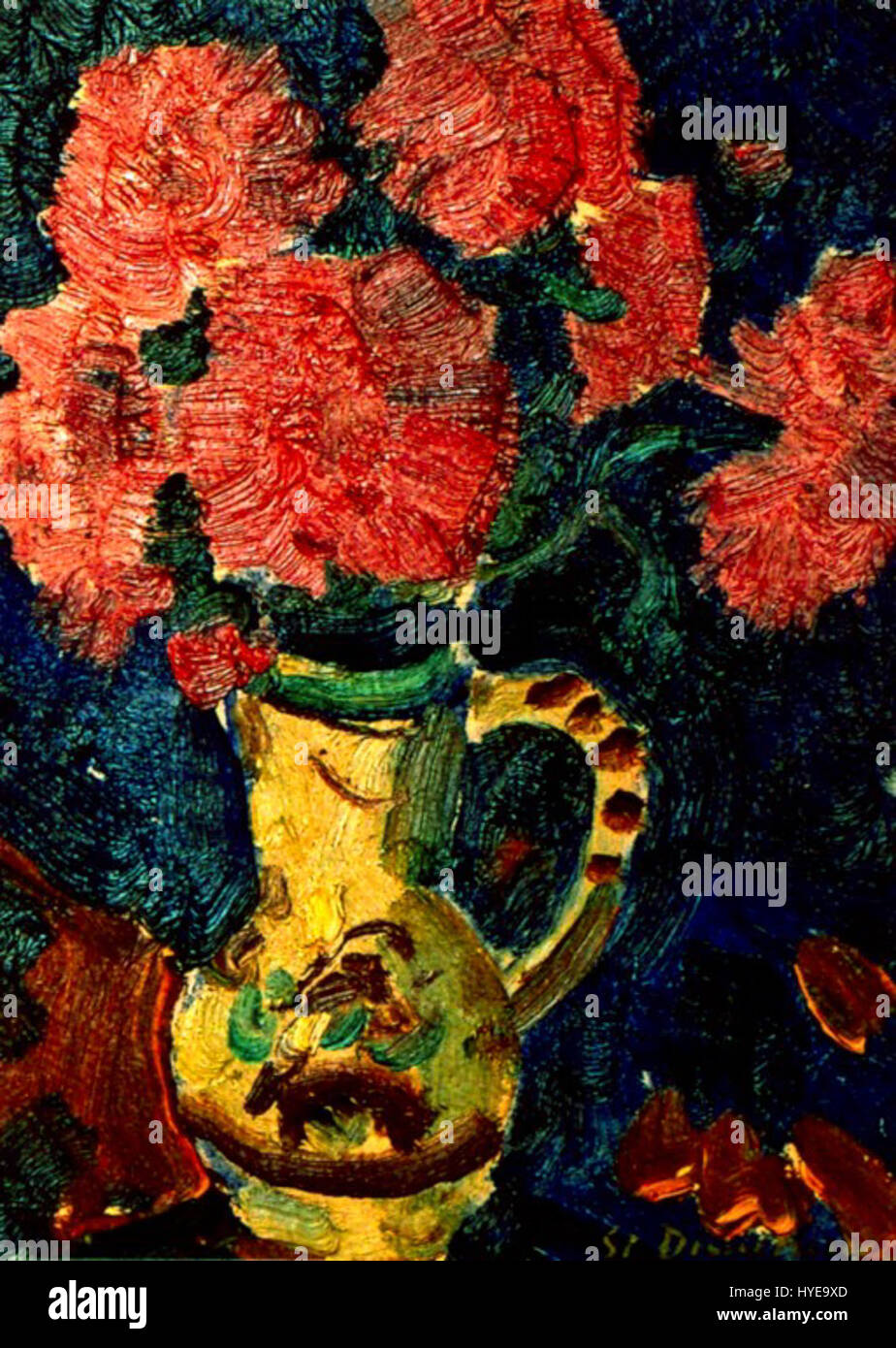 'Flori in vas' (Flowers in a Vase) by Stefan Dimitrescu is a still life ...