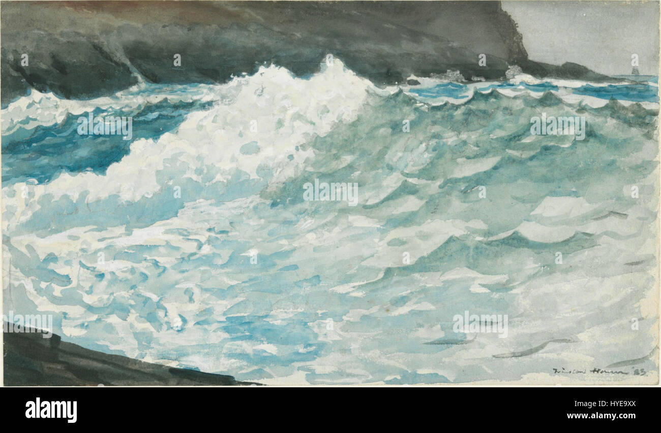 Winslow Homer's 'Surf, Prout's Neck' from 1883 is a powerful depiction ...