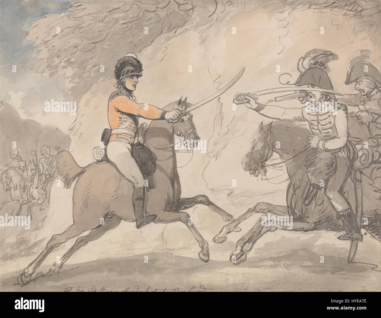 Thomas Rowlandson's 'Hungarian and Highland Broadsword Exercise' is a ...