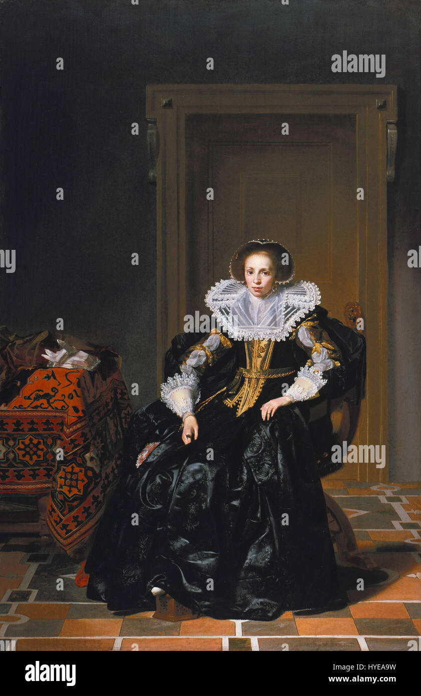 *Portrait of a Lady* by Thomas de Keyser is an elegant portrayal of a ...