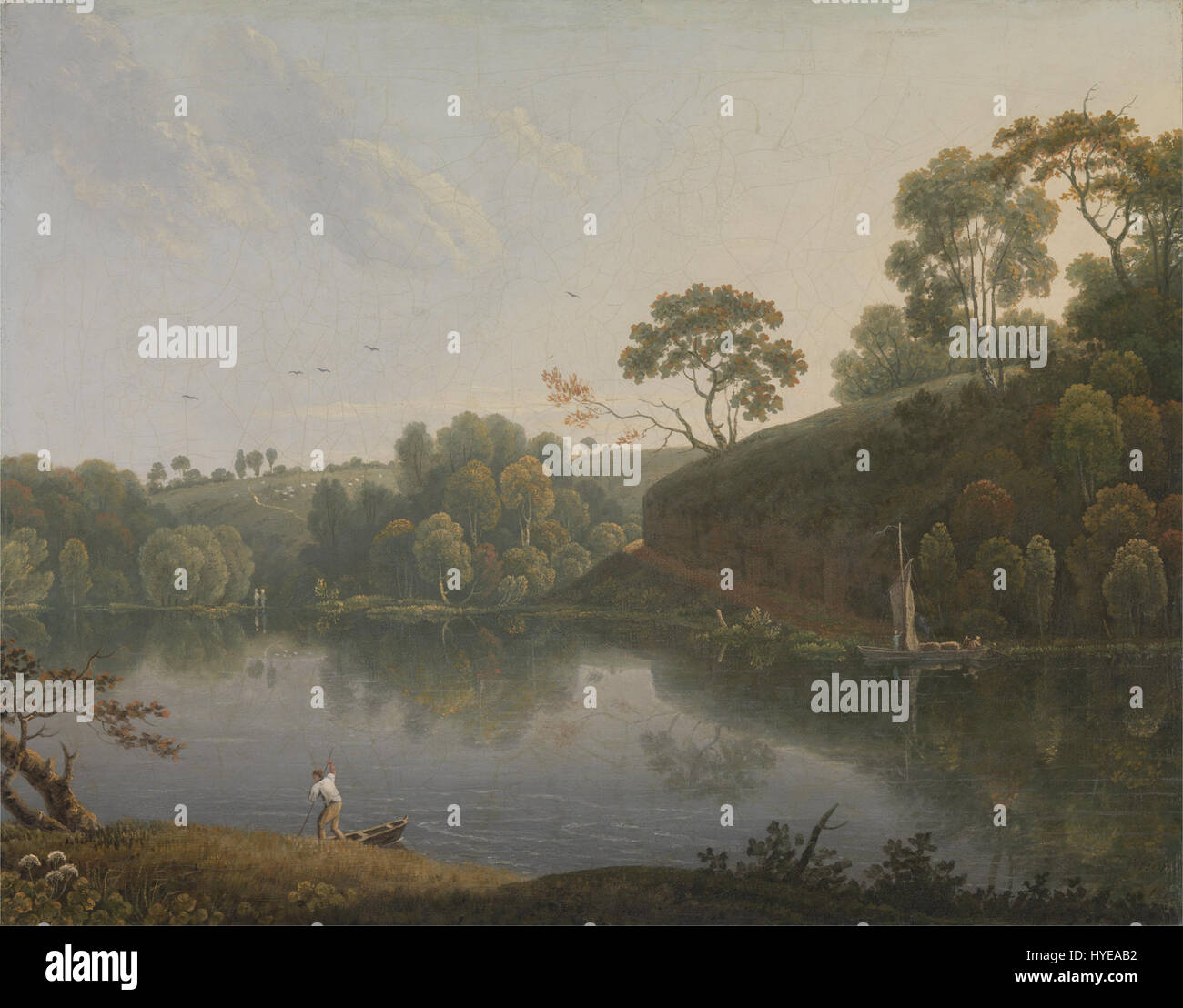 Thomas Wright's 'Landscape with a Lake and Boats' is an 18th-century ...