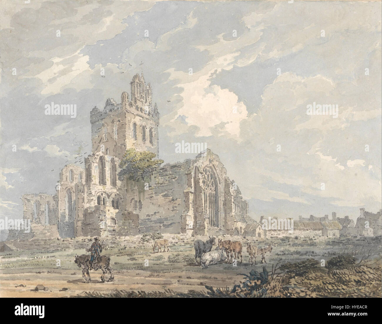 *Jedburgh Abbey* by Thomas Girtin, painted in the early 19th century ...