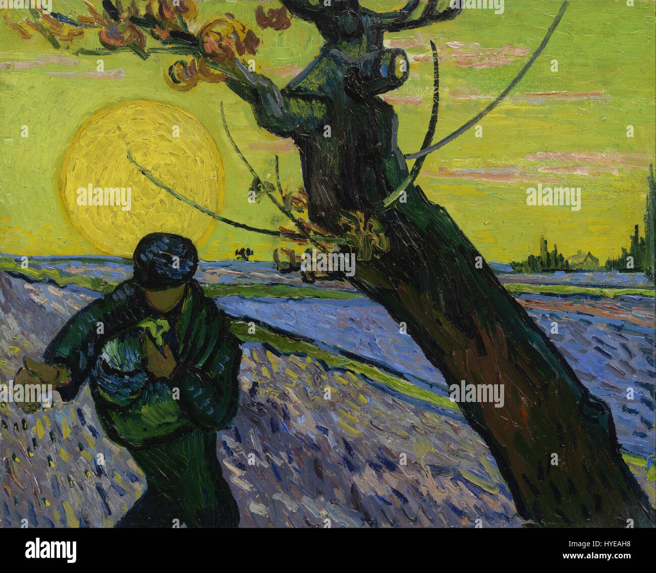 Vincent van Gogh's 'The Sower' depicts a farmer sowing seeds in a field ...
