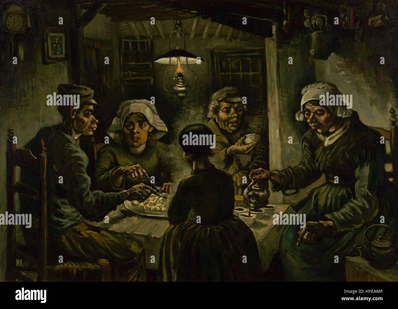 'The Potato Eaters' by Vincent van Gogh is a 1885 oil painting that ...