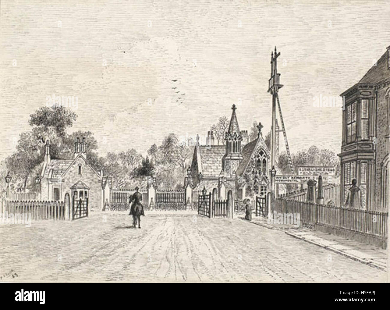 Entrance to the Spring Bank Cemetery, showing the Botanic Gardens Level ...