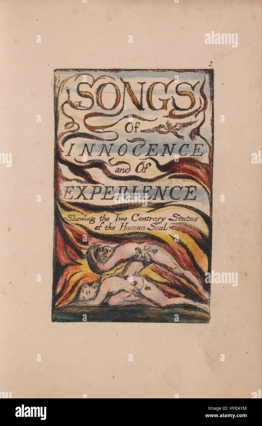 William Blake Songs of Innocence and of Experience, Plate 2, Combined ...