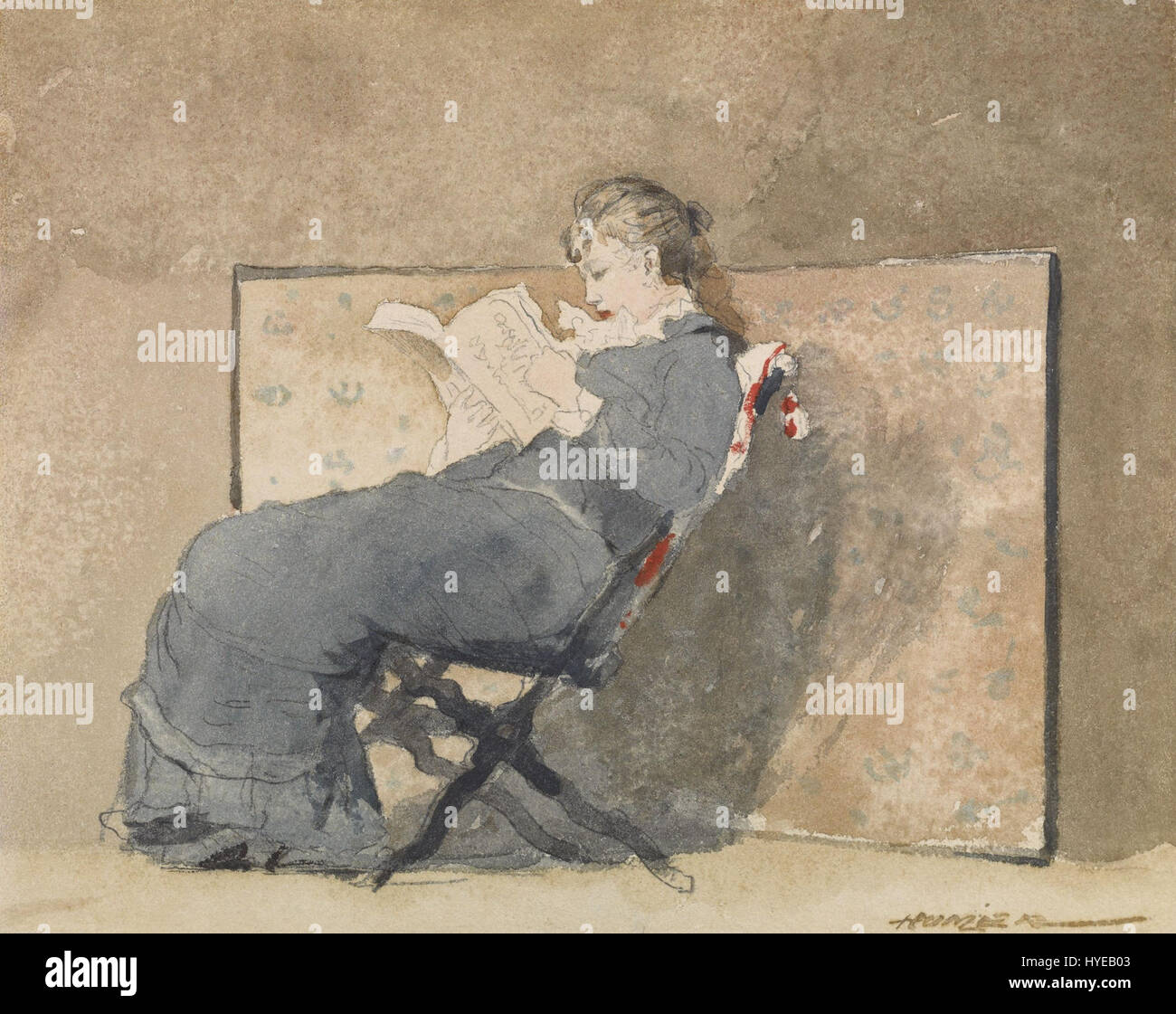 Winslow Homer's 'Girl Reading' depicts a serene moment, focusing on a ...