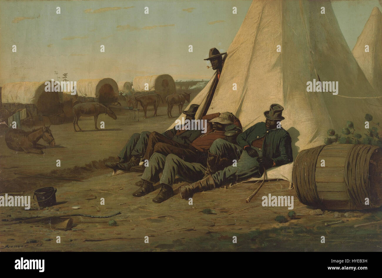 Winslow Homer Army Teamsters (1866, Colby College Museum of Art Stock ...