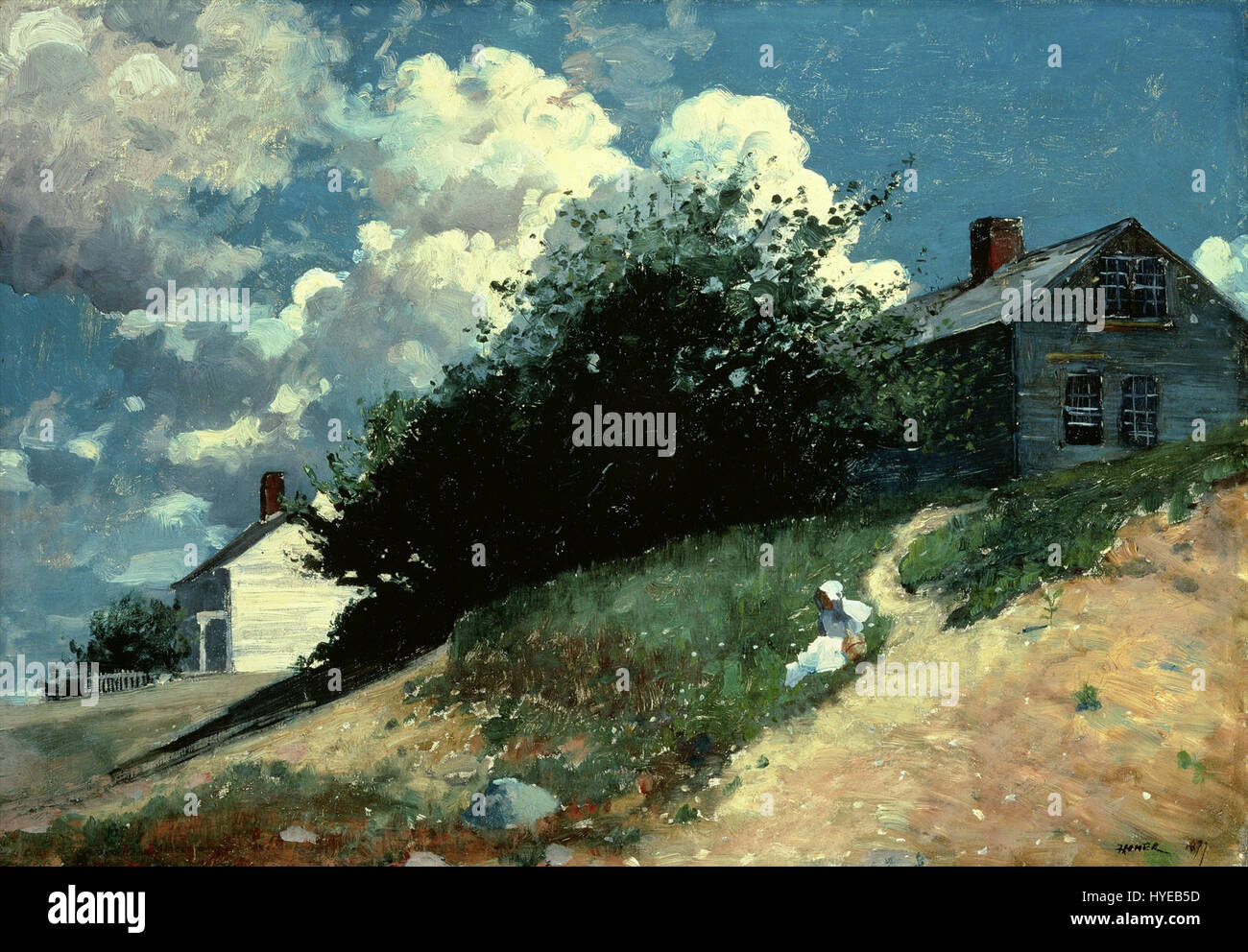 Winslow Homer's 'Houses on a Hill' captures the simplicity and serenity ...