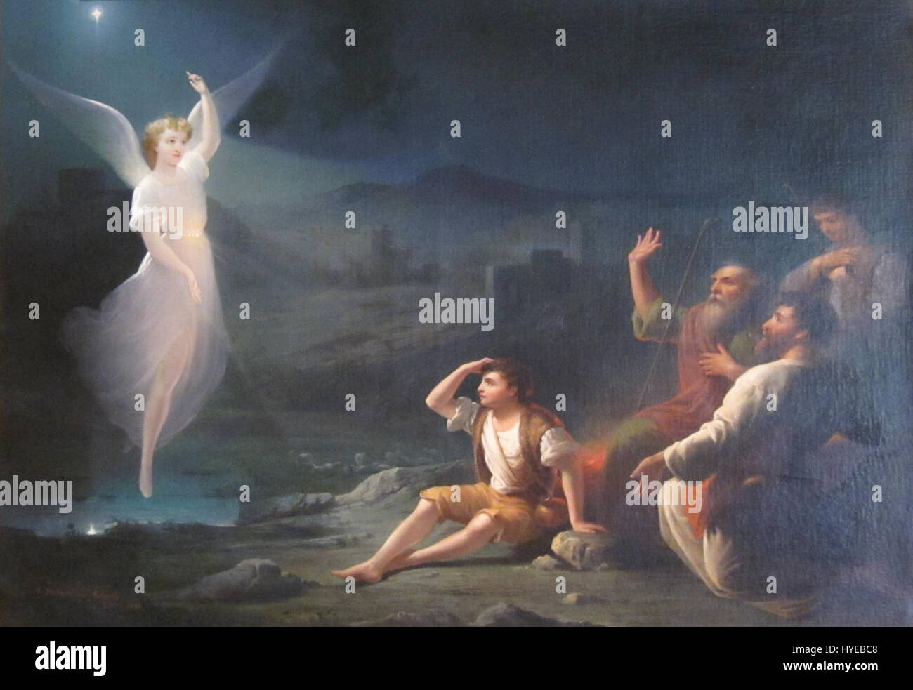 An angel appears the shepherds hi-res stock photography and images - Alamy