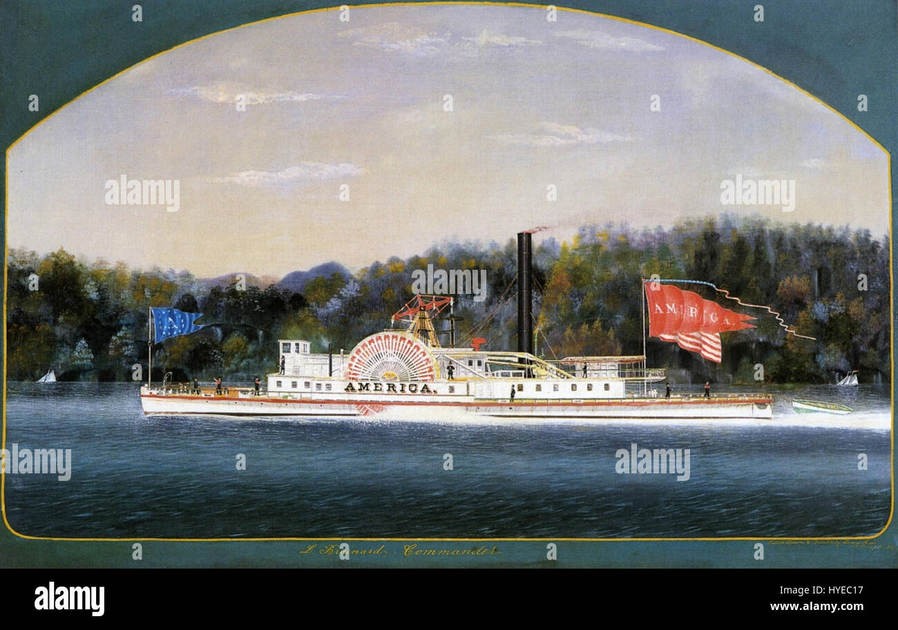 America (steamboat 1853 Stock Photo - Alamy