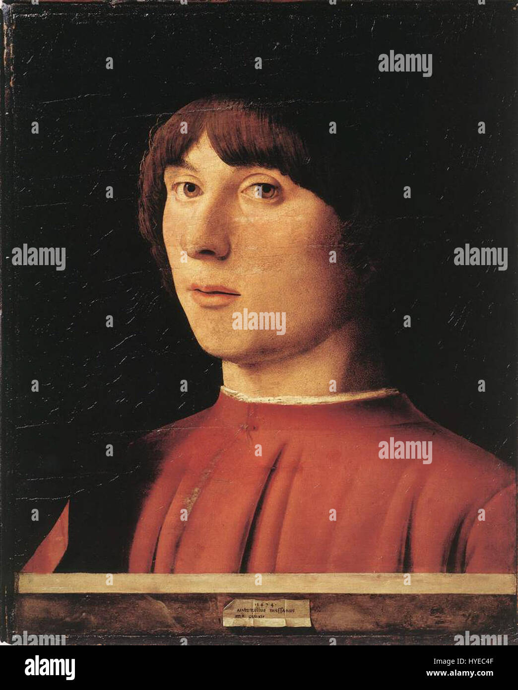Portrait of a man antonello da messina hi-res stock photography and ...