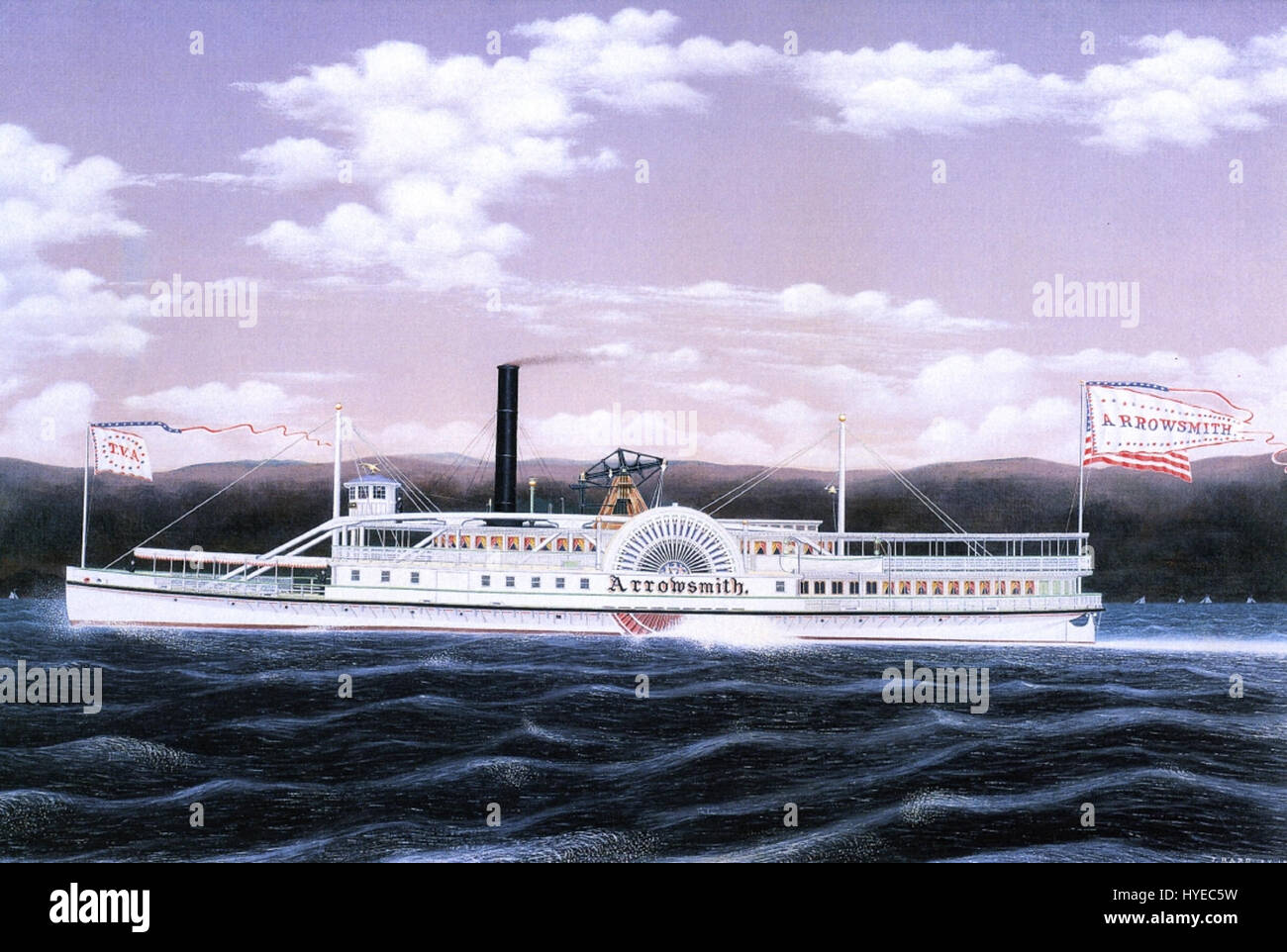 Steamboat river 19th century hi-res stock photography and images - Alamy