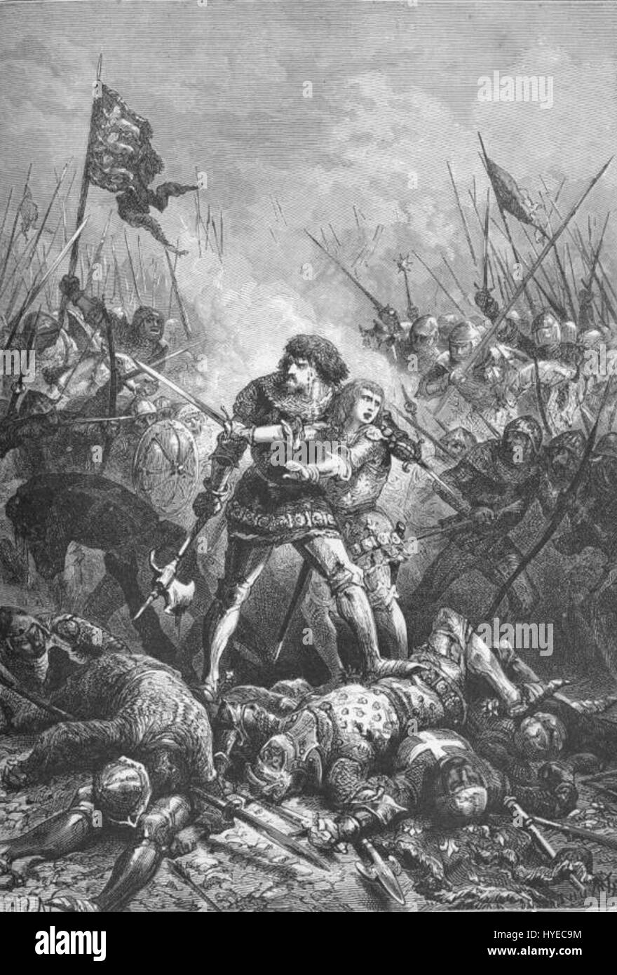 This historical image depicts Jean le Bon, a French king who was ...