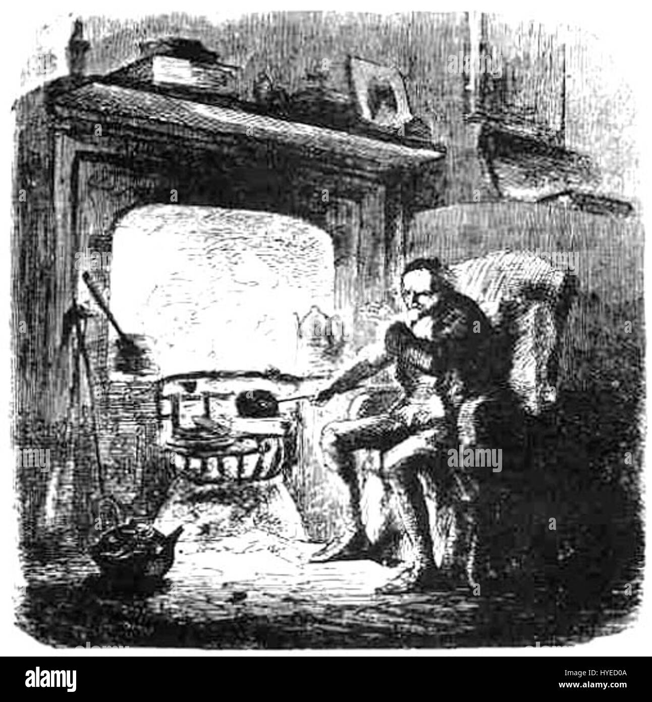 'The Aged P., Wemmick’s Father, at the Hearth' illustrates a moment ...