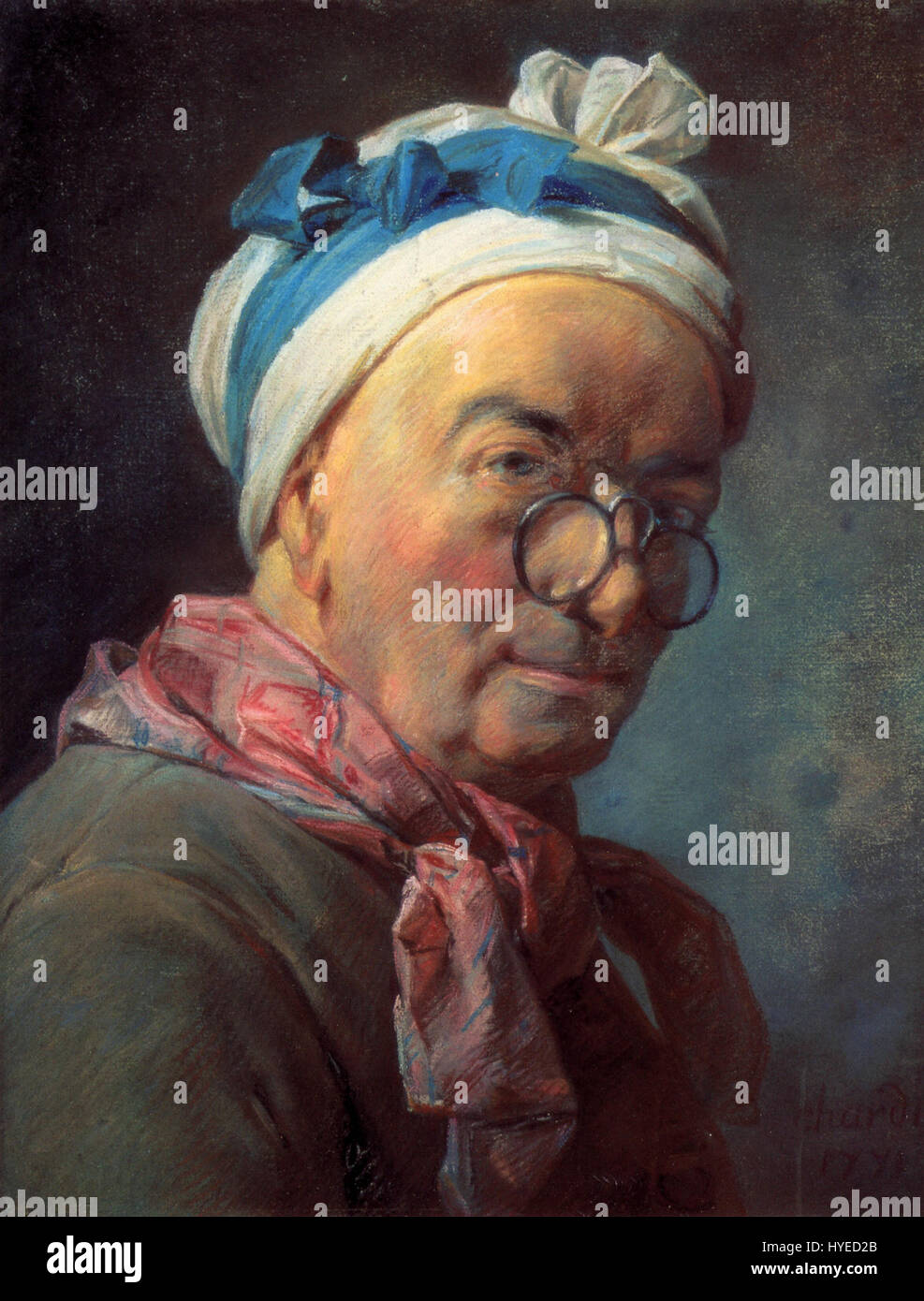 In this pastel self-portrait, Jean-Baptiste-Siméon Chardin captures his ...