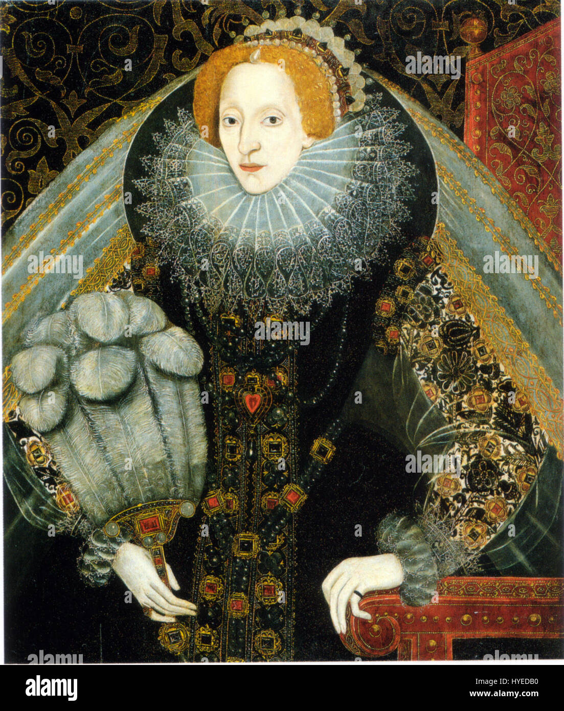 This portrait of Queen Elizabeth I, painted around 1585, captures the ...