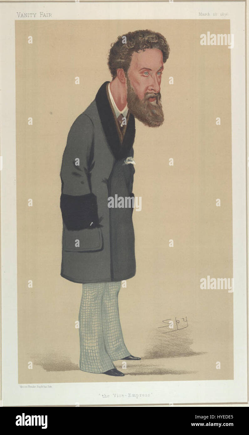 Edward RL Bulwer Lytton, Vanity Fair, 1876 03 18 Stock Photo - Alamy