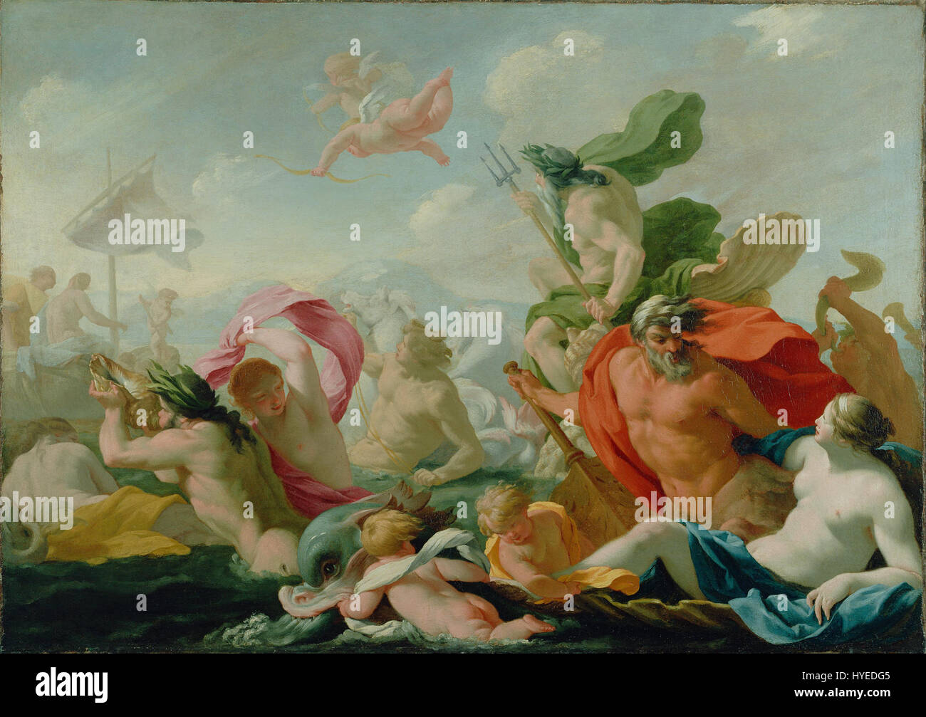 Eustache Le Sueur’s 'French Marine Gods Paying Homage to Love' depicts ...