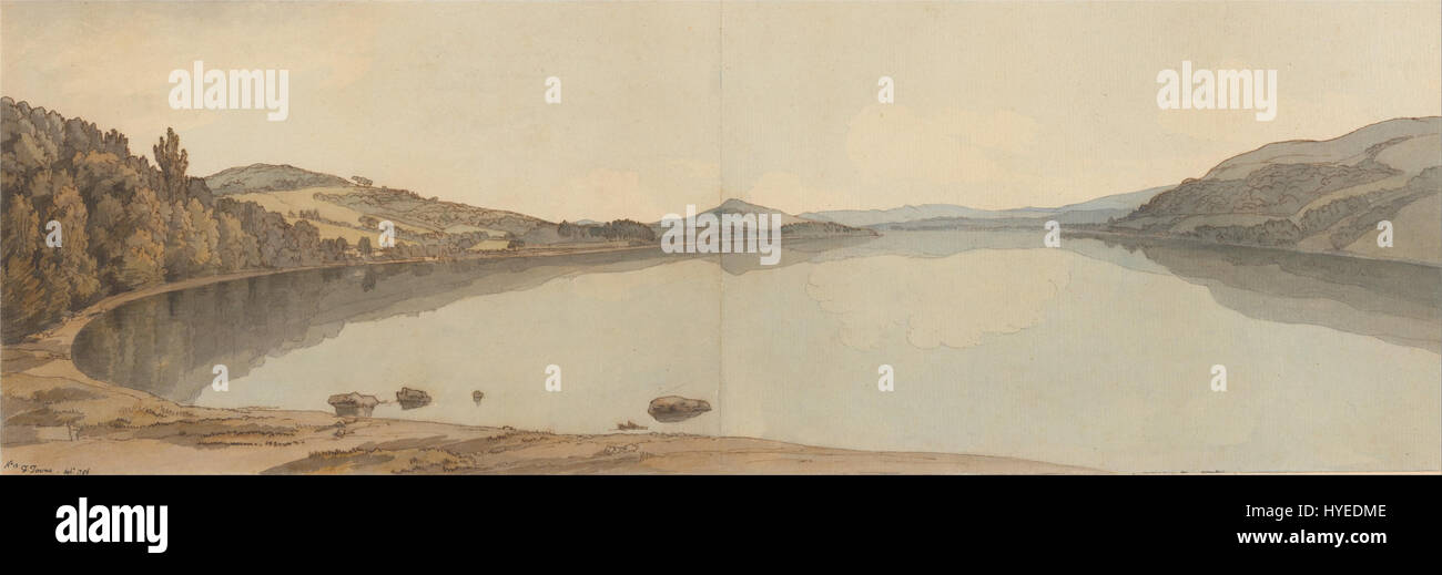 Francis Towne's painting of Lake Windermere captures the serene beauty ...