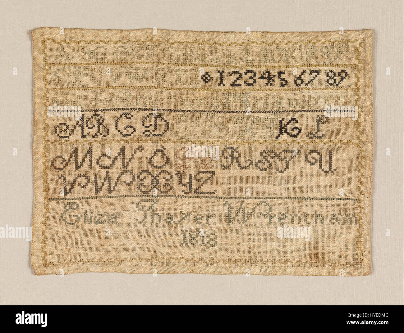 Eliza Thayer’s Wrentham Sampler is a fine example of early American ...