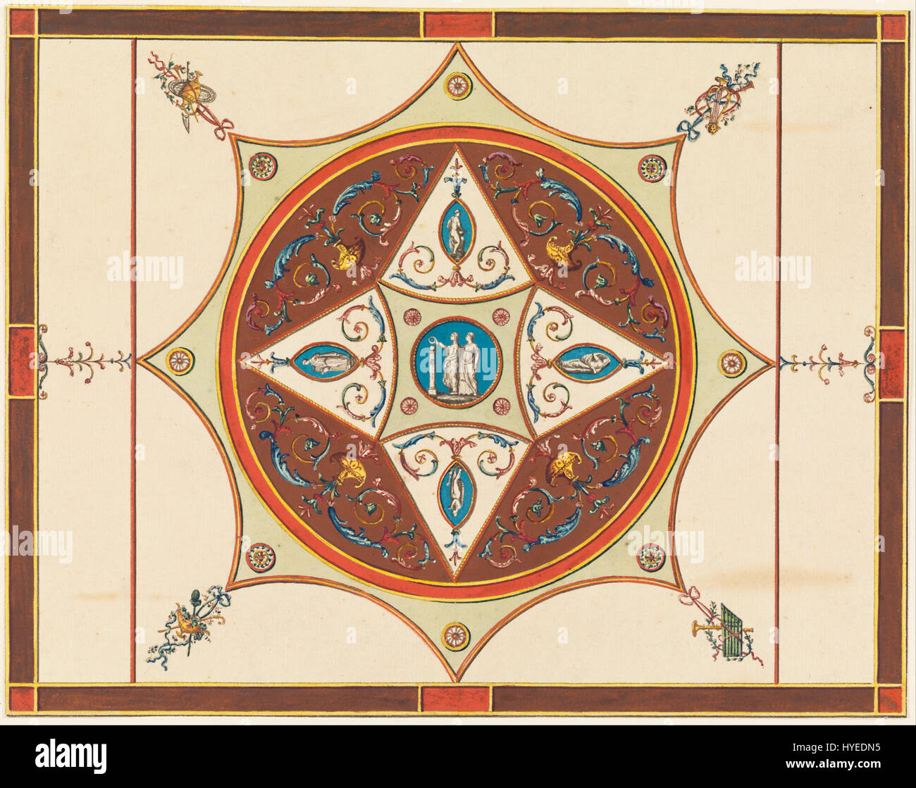 Frederick Crace Design for a Painted Ceiling Google Art Project Stock ...