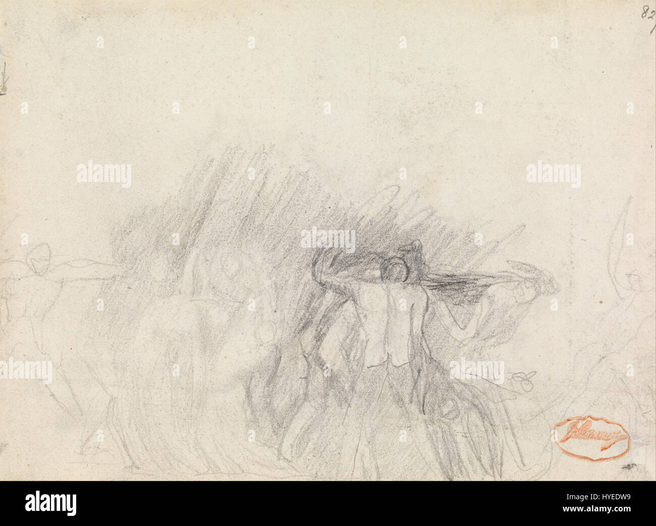 'Figure Composition Study 50' by George Romney is a preparatory sketch ...