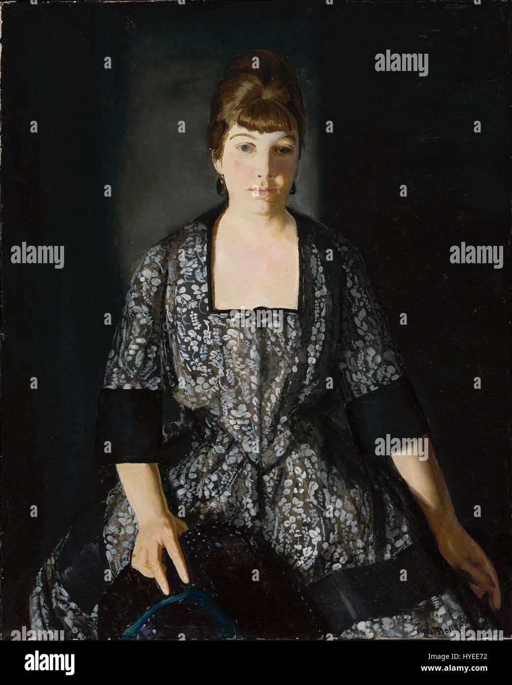 'Emma in the Black Print' by George Bellows, created in 1919, features ...