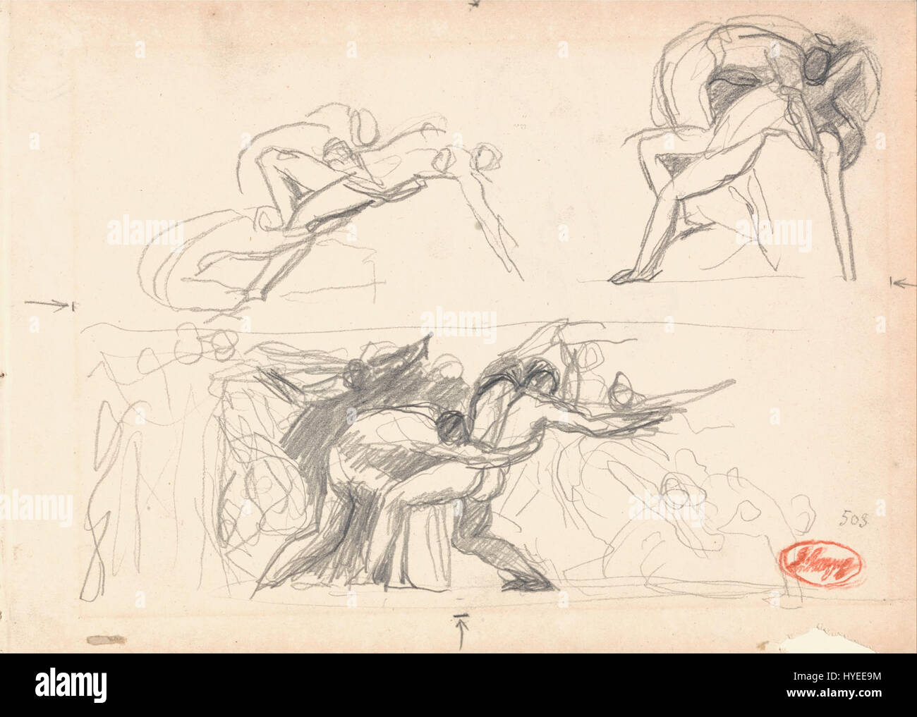 ‘George Romney Possibly Hell, Adam and Eve’ refers to a painting or ...