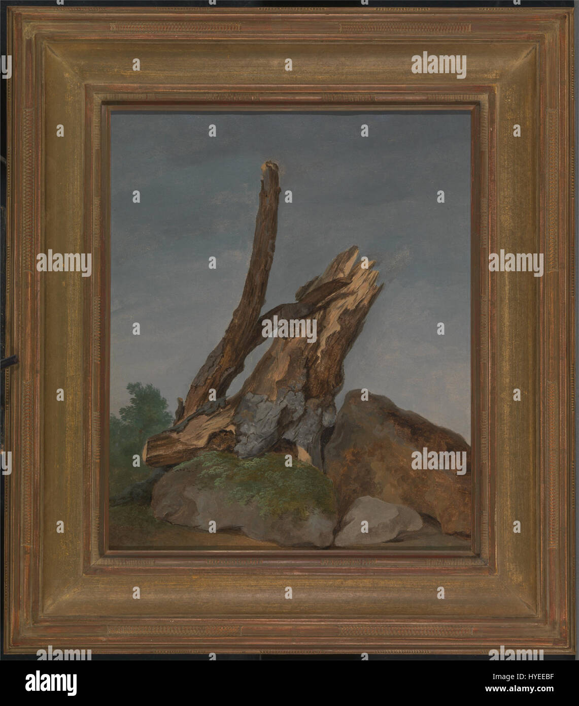 George Augustus Wallis' 'Study of Rocks and Branches' is a detailed ...
