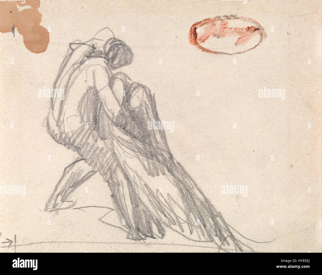 George Romney’s 'Figure Supporting a Fainting Figure' portrays a ...