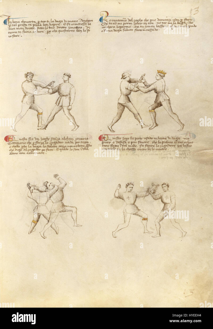 This manuscript, 'Fiore dei Liberi Combat with Dagger,' contains ...