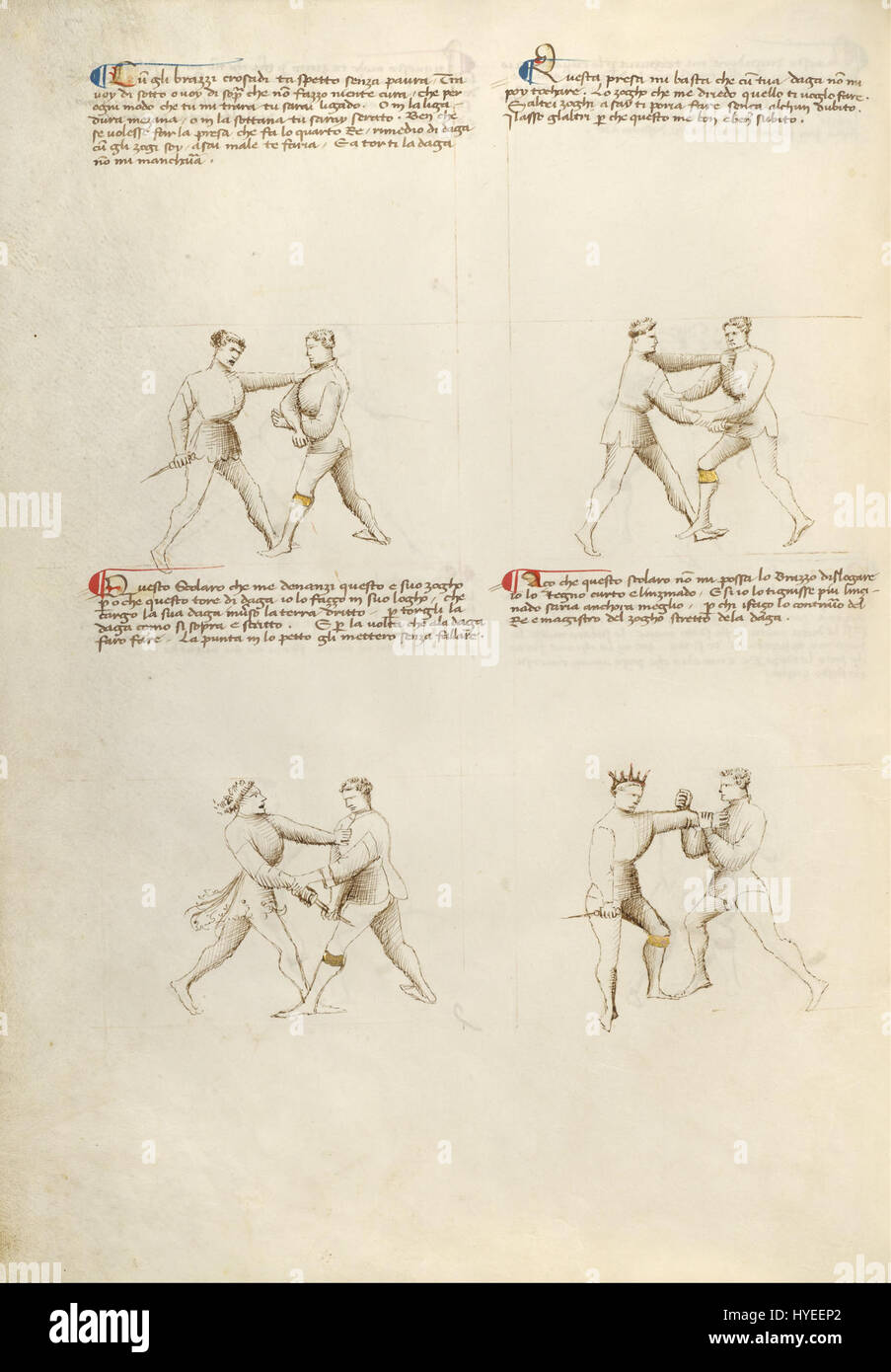 Fencing manuscript medieval hi-res stock photography and images - Alamy