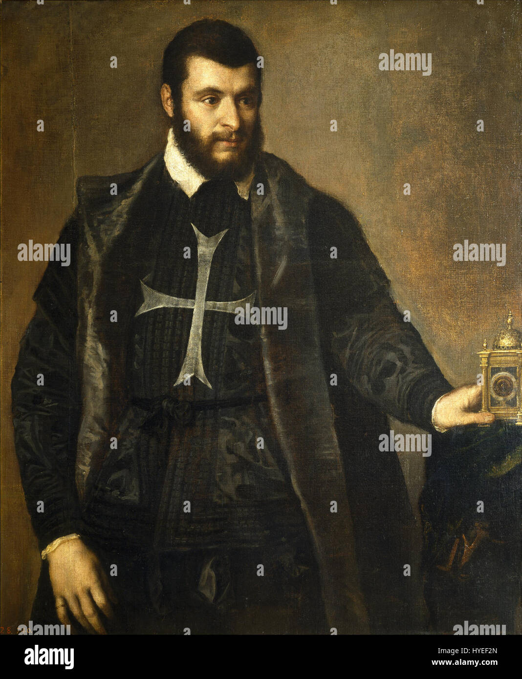 'Knight with a Clock' is a historical painting depicting a knight in ...